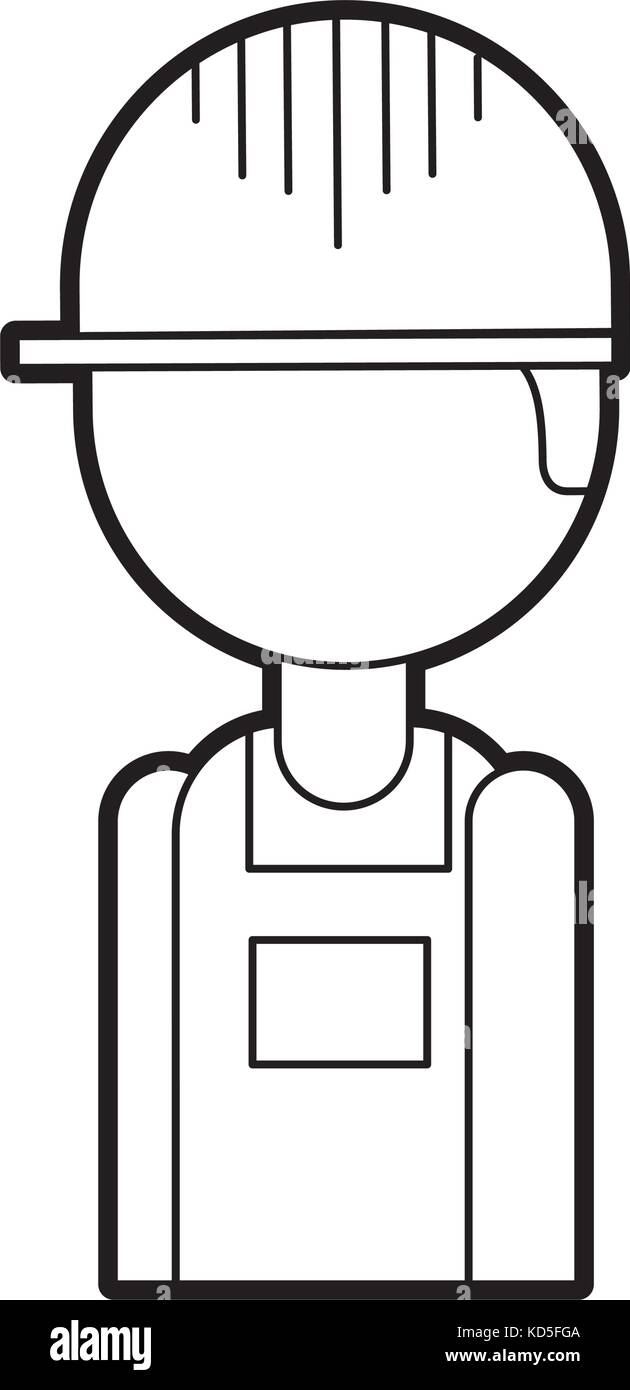 logistic worker man cartoon with uniform and helmet Stock Vector Image ...