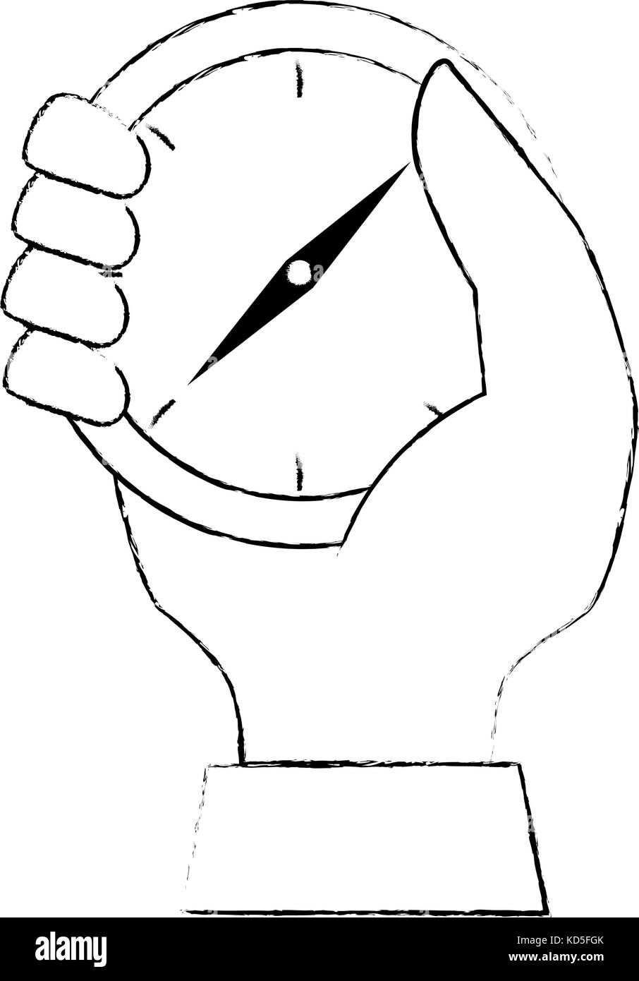 Hand Human With Chronometer Timer Isolated Icon Vector Illustration Design Stock Vector Image