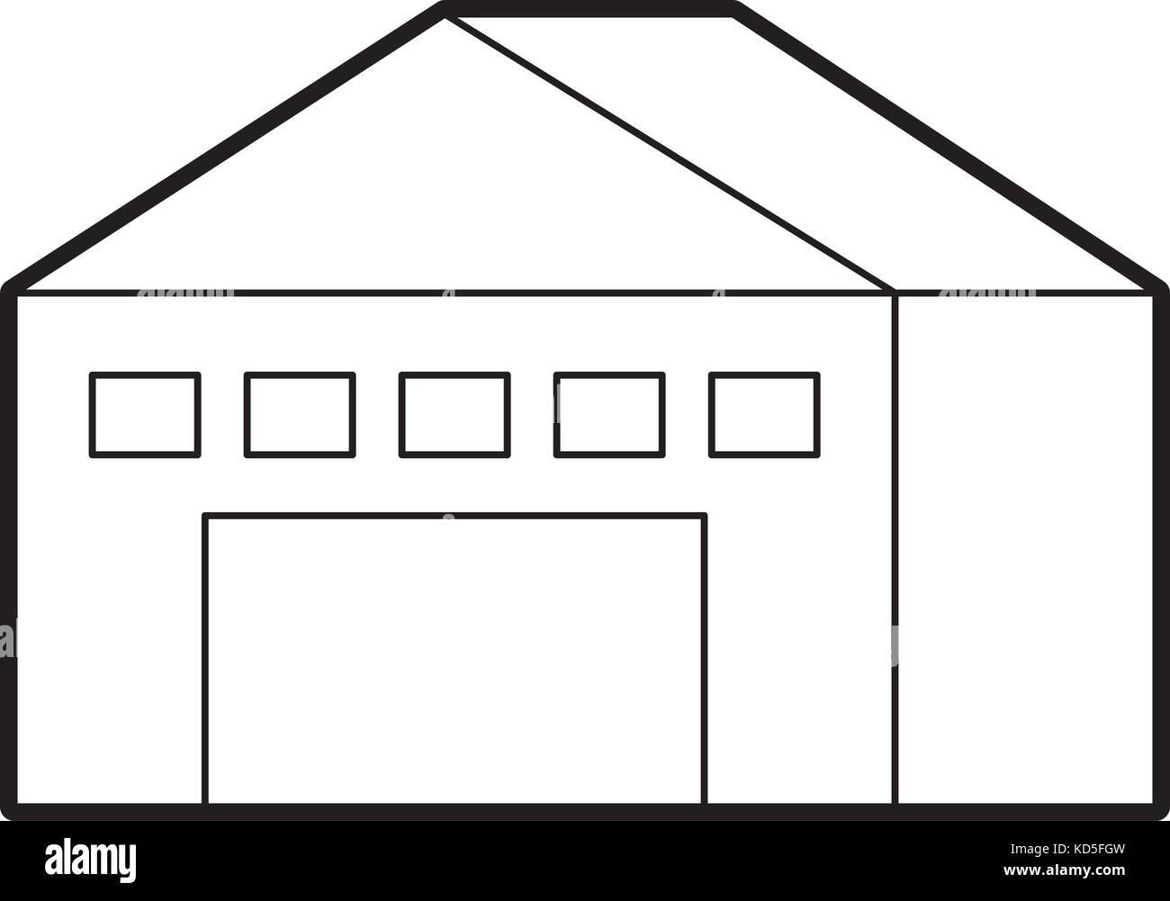 Modern warehouse exterior Stock Vector Images - Alamy