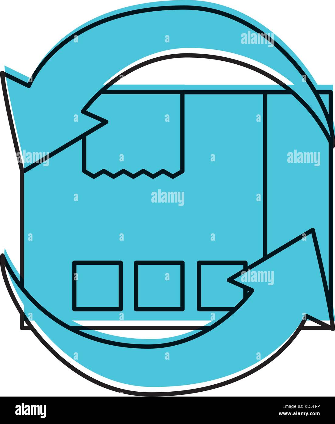 freight transportation around the world cardboard box with arrows Stock ...