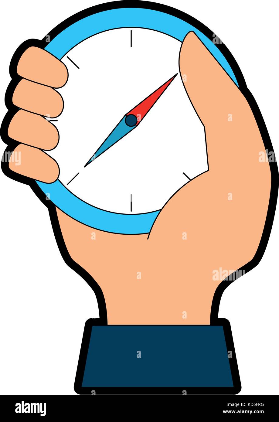 Hand Human With Chronometer Timer Isolated Icon Vector Illustration Design Stock Vector Image