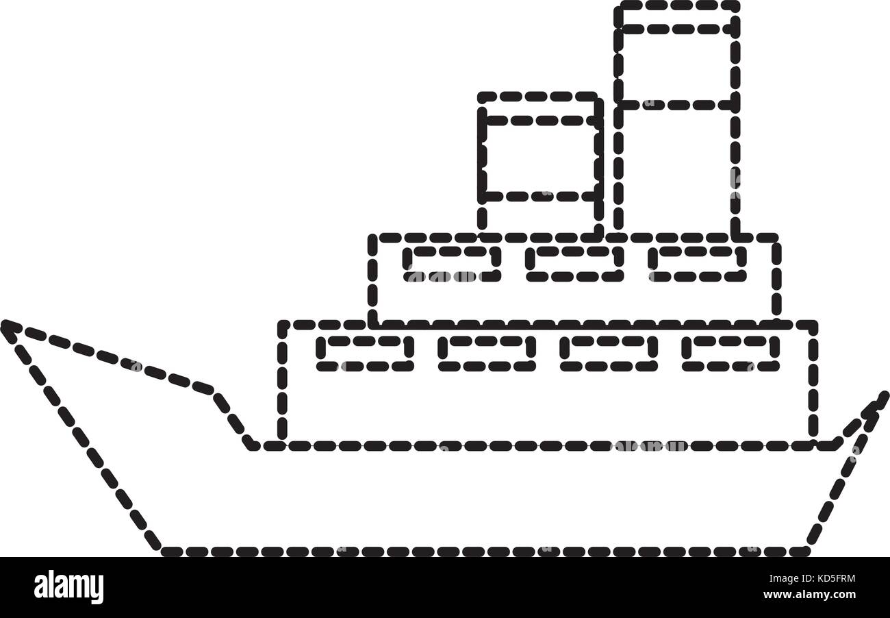 sea boat transport delivery vehicle logistic Stock Vector Image & Art ...