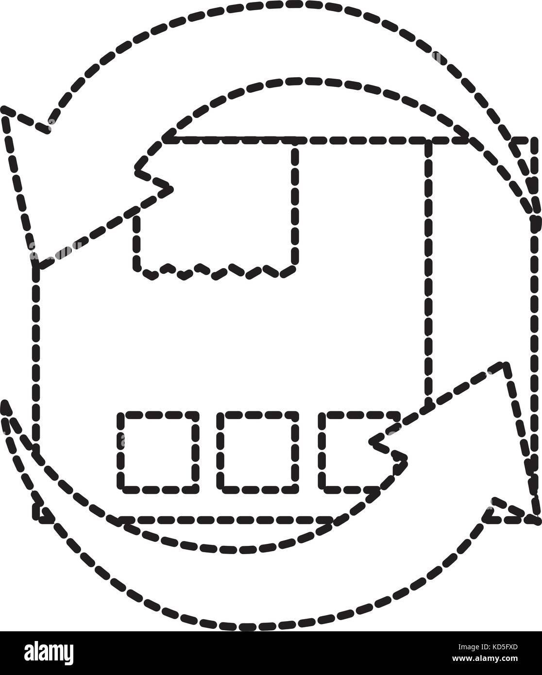 freight transportation around the world cardboard box with arrows Stock ...