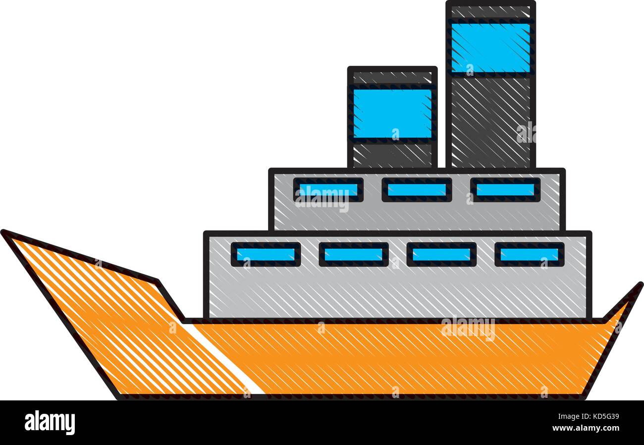 sea boat transport delivery vehicle logistic Stock Vector Image & Art ...