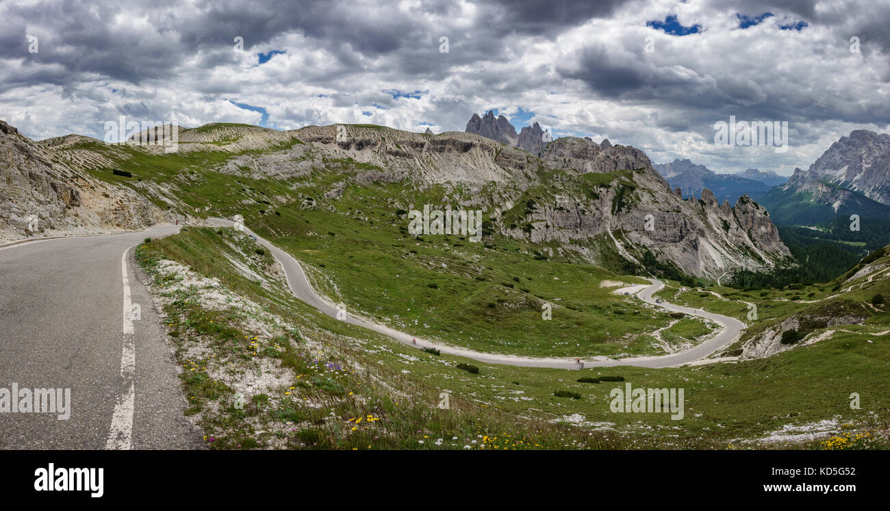 High slope road with U-shape curves Stock Photo - Alamy