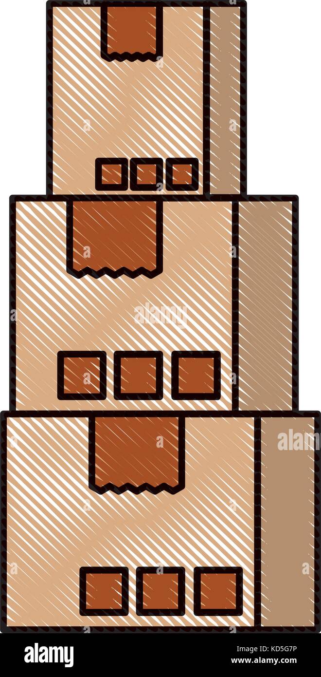 stacked cardboard boxes goods package delivery shipping concept Stock ...
