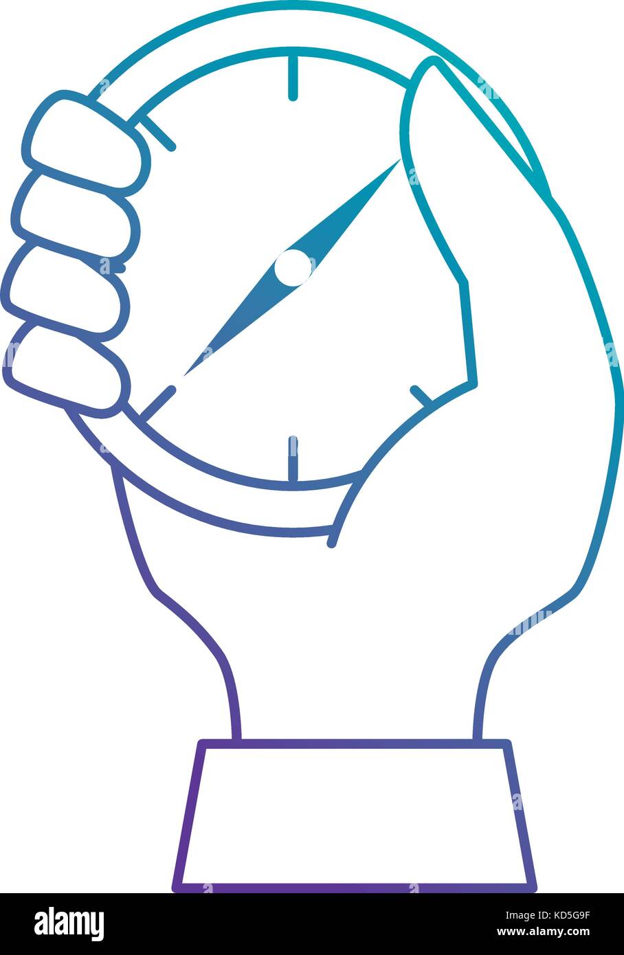 hand human with chronometer timer isolated icon vector illustration ...