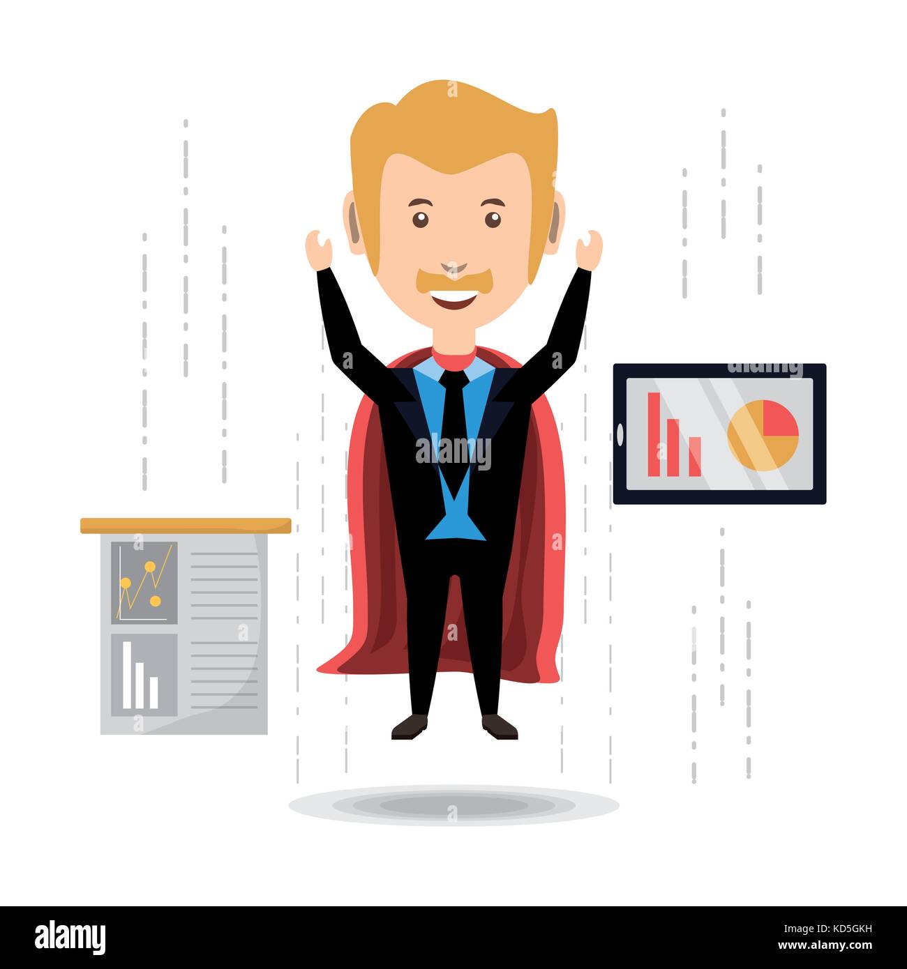 cartoon businessman with superhero Stock Vector Image & Art - Alamy