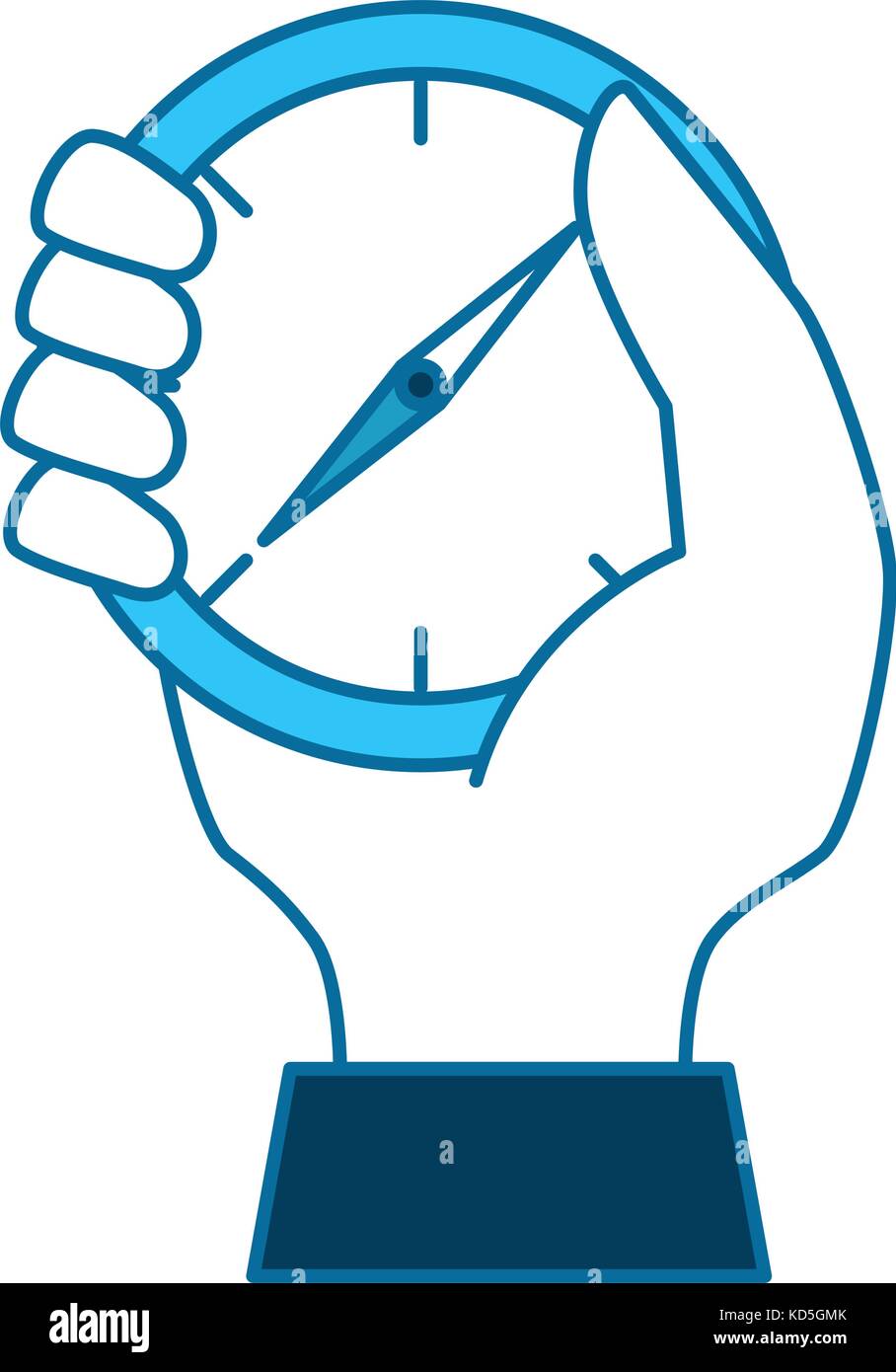 hand human with chronometer timer isolated icon vector illustration ...