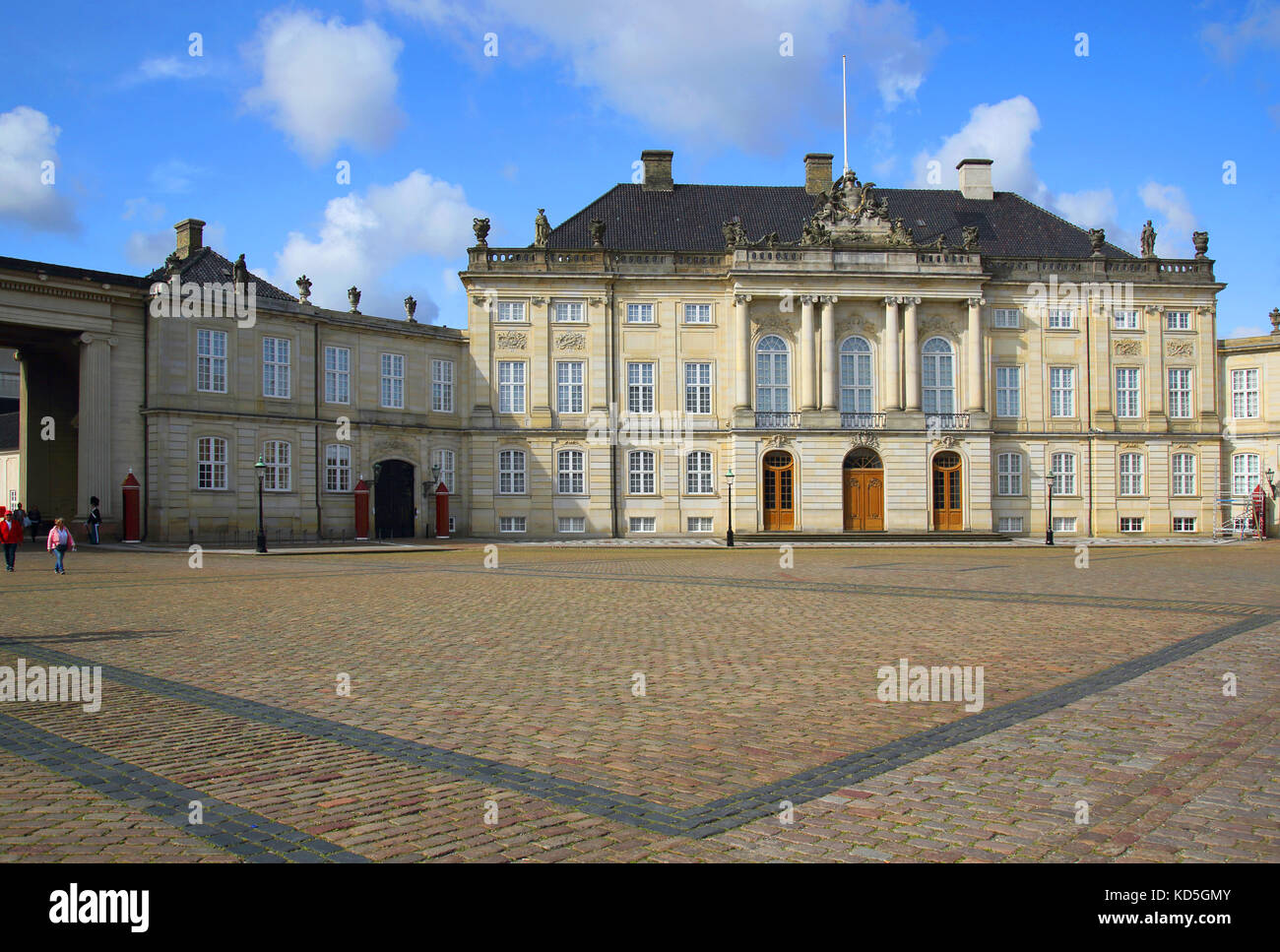 amalienborg slot or palace copenhagen denmark Stock Photo - Alamy