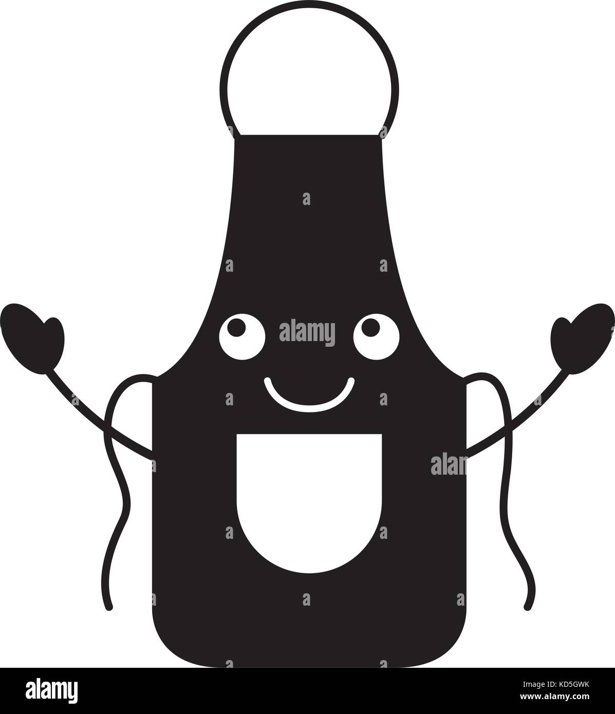 cartoon kitchen apron chef uniform for cooking Stock Vector Image & Art ...