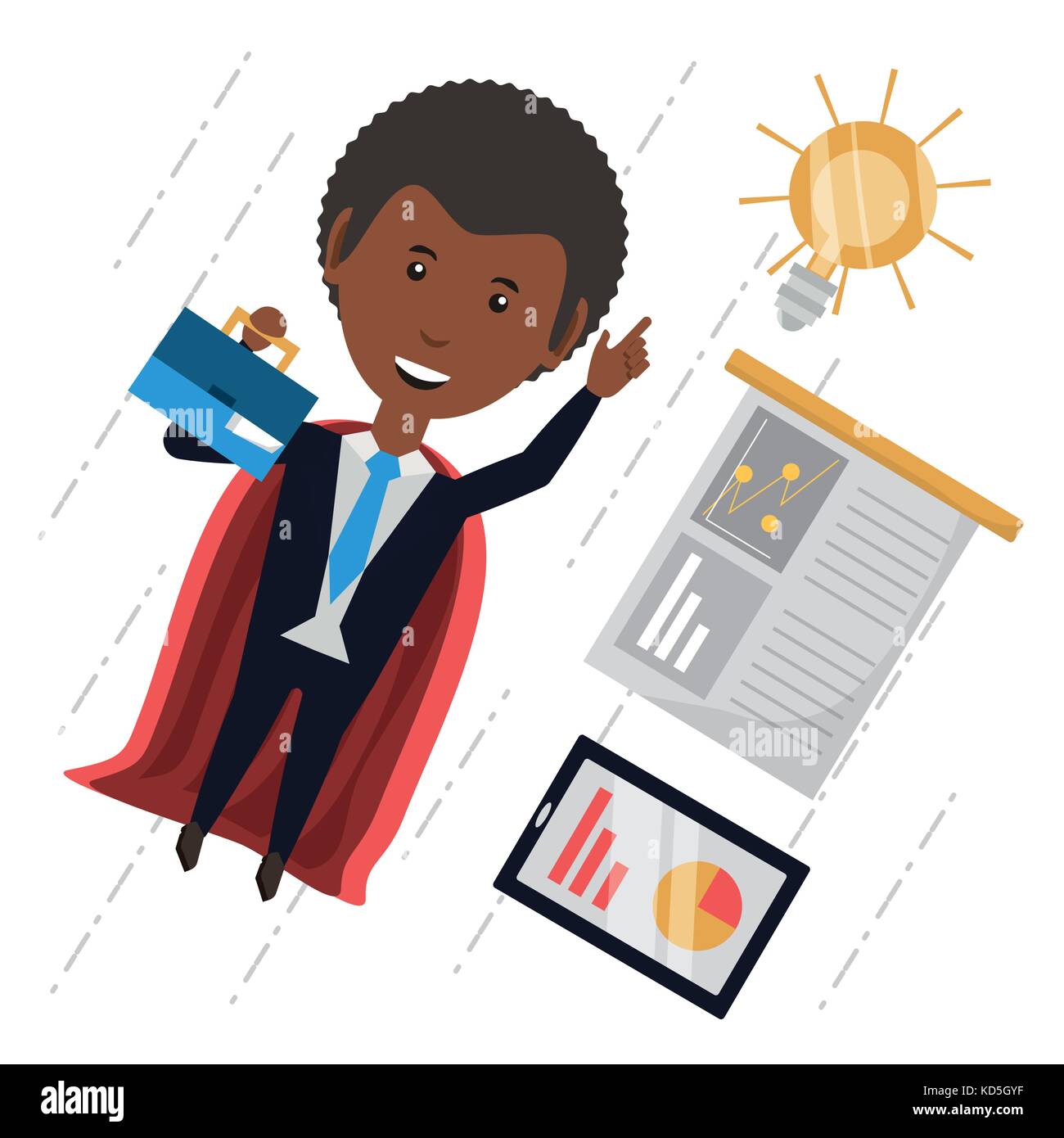 cartoon businessman with superhero Stock Vector Image & Art - Alamy