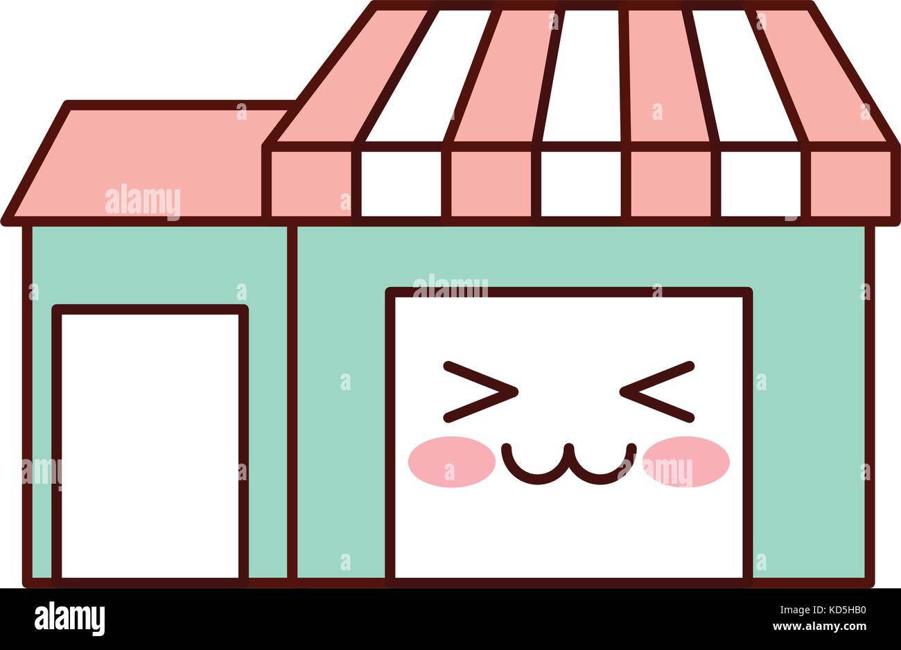 kawaii store grocery shop building exterior Stock Vector Image & Art ...