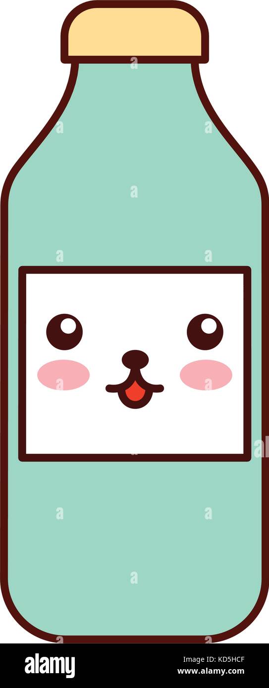 kawaii bottle sausage market condiment cartoon Stock Vector Image & Art ...