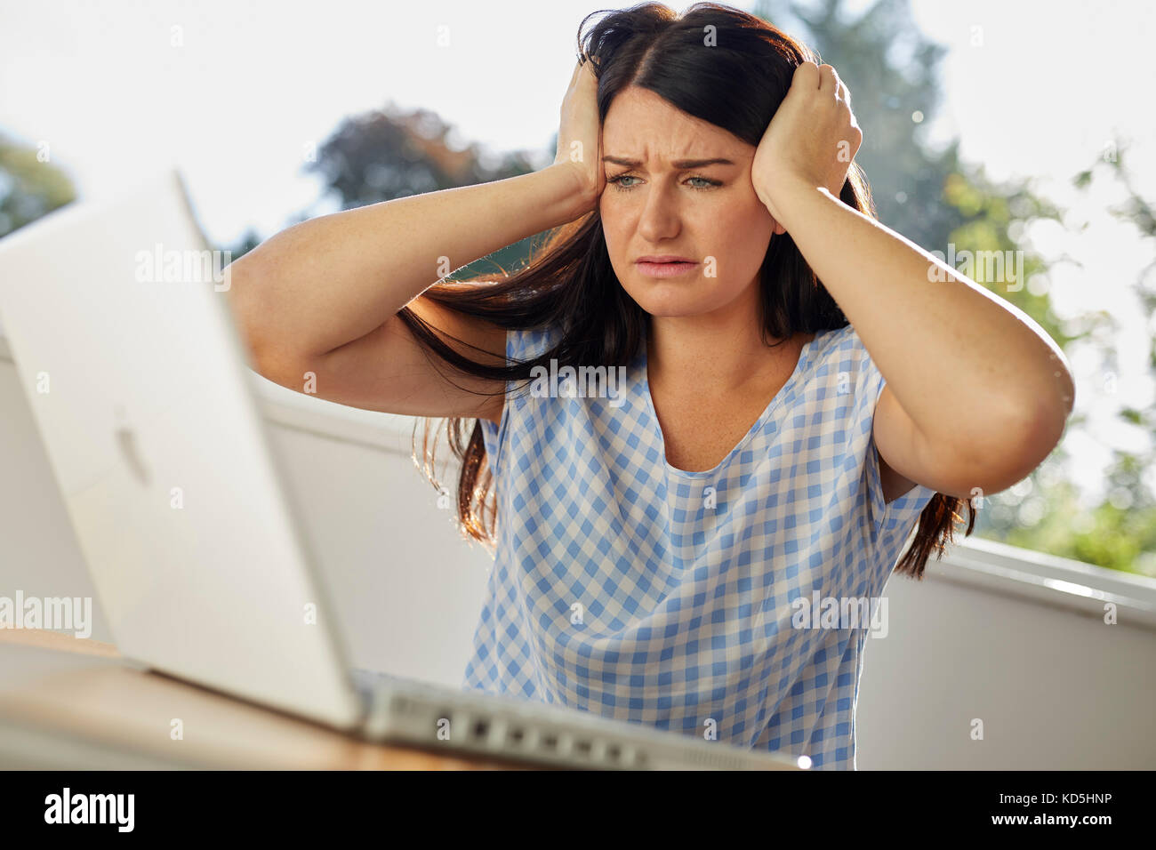 Woman banking online Stock Photo - Alamy
