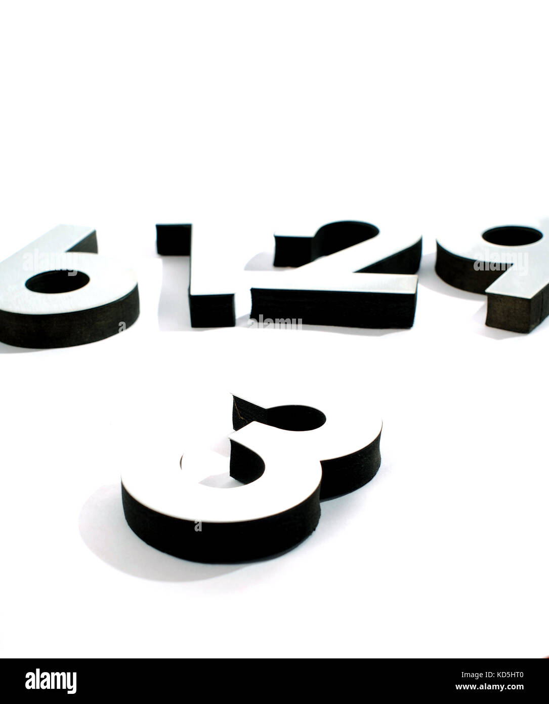 Picture of a Number 3 on a white background Stock Photo - Alamy