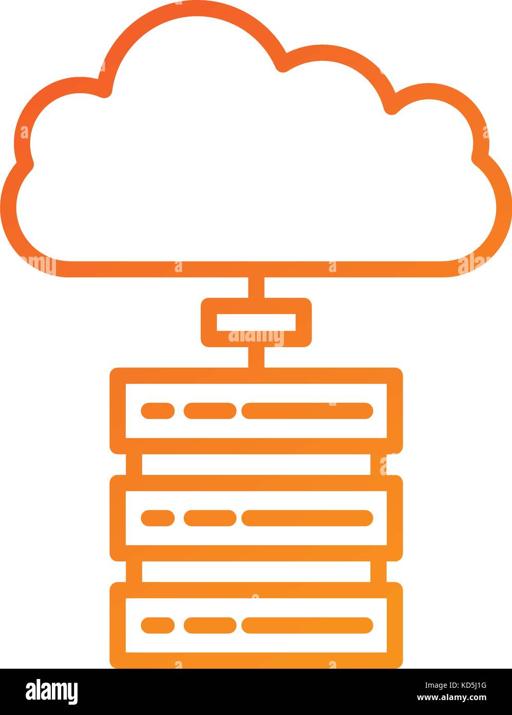 Data Base Center Server Cloud Computing Connection Storage Stock Vector
