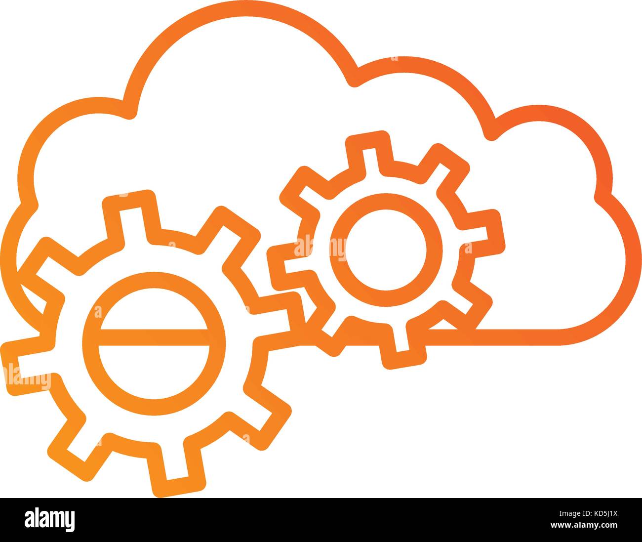 cloud computing gears solution system Stock Vector Image & Art - Alamy