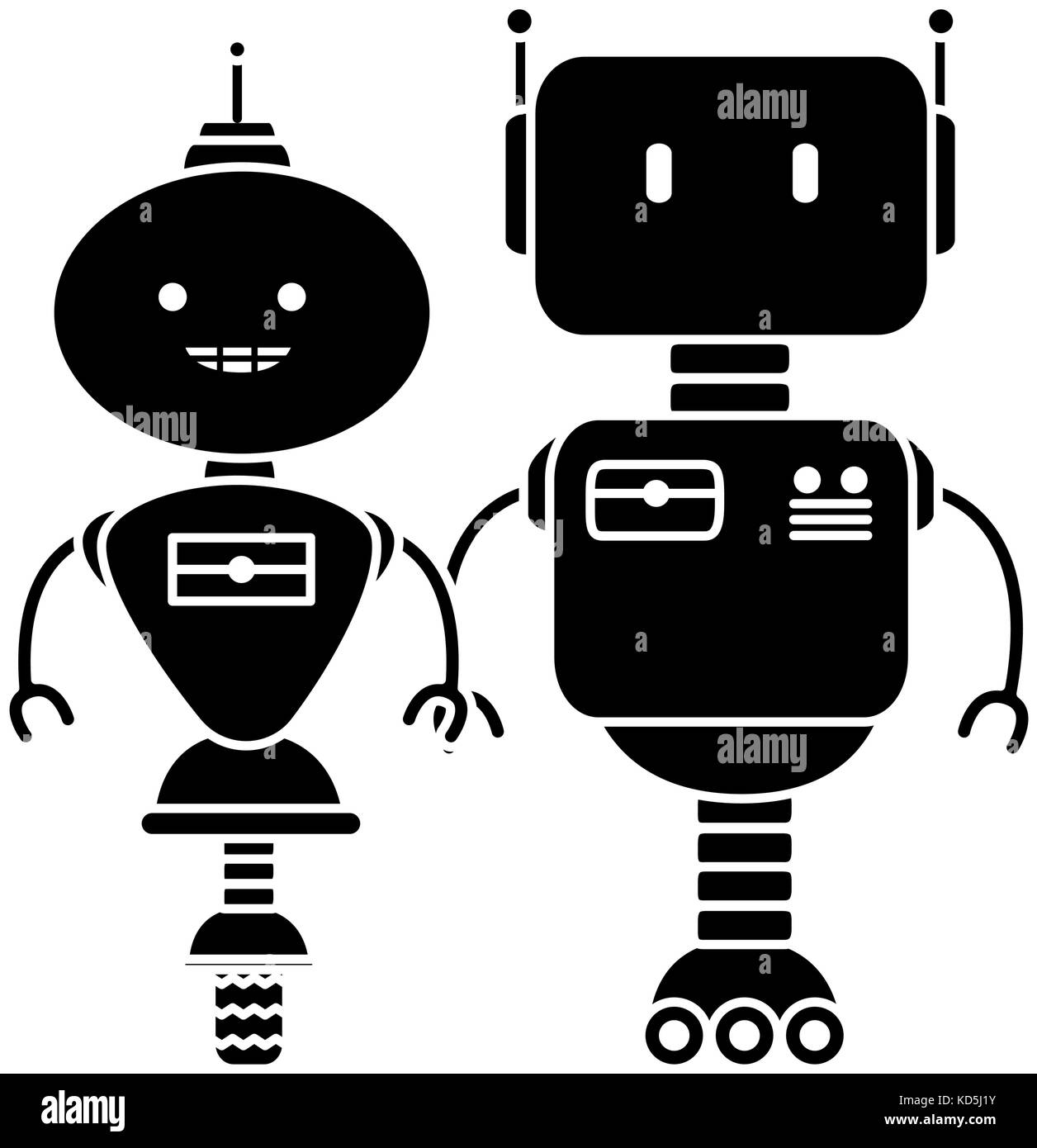 electronic robots characters icon Stock Vector Image & Art - Alamy
