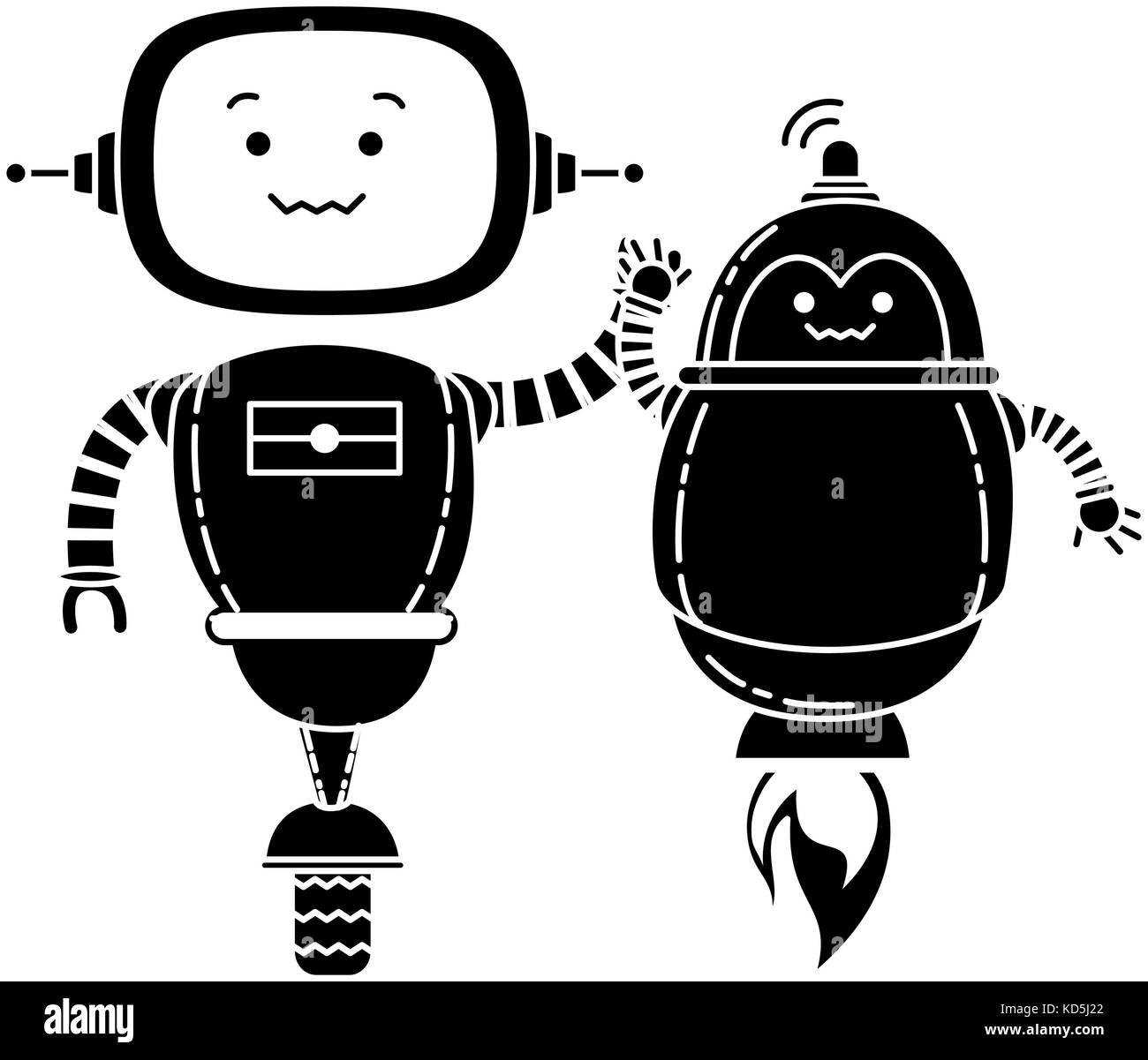 electronic robots characters icon Stock Vector Image & Art - Alamy