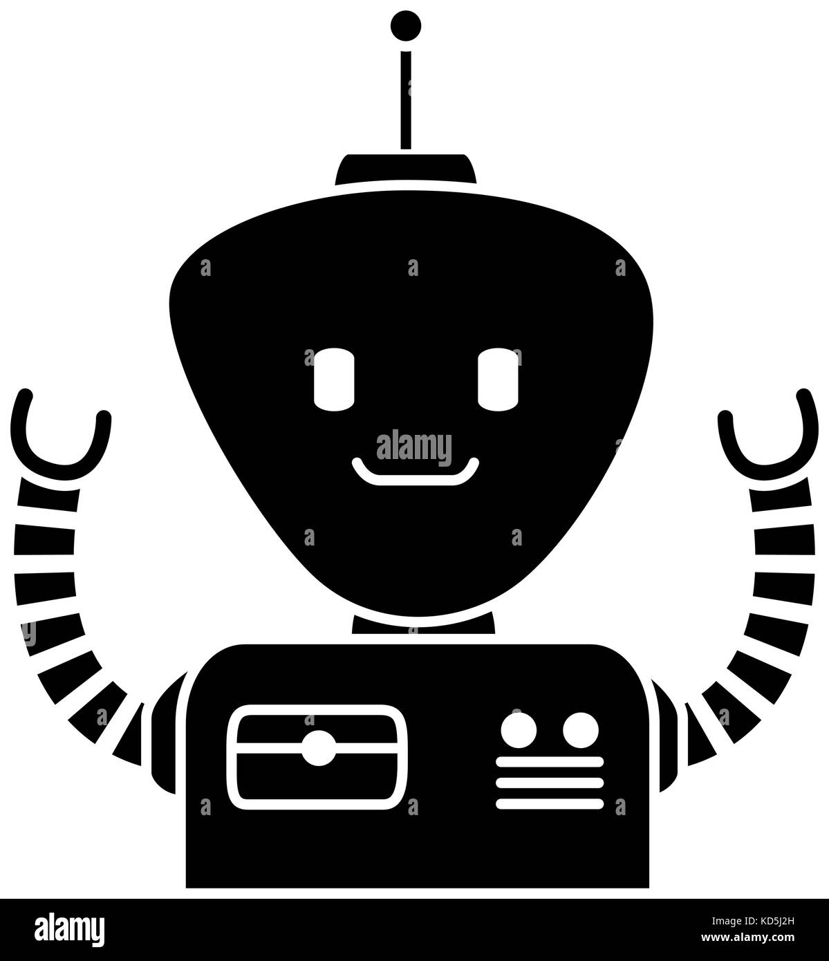electronic robot character icon Stock Vector Image & Art - Alamy
