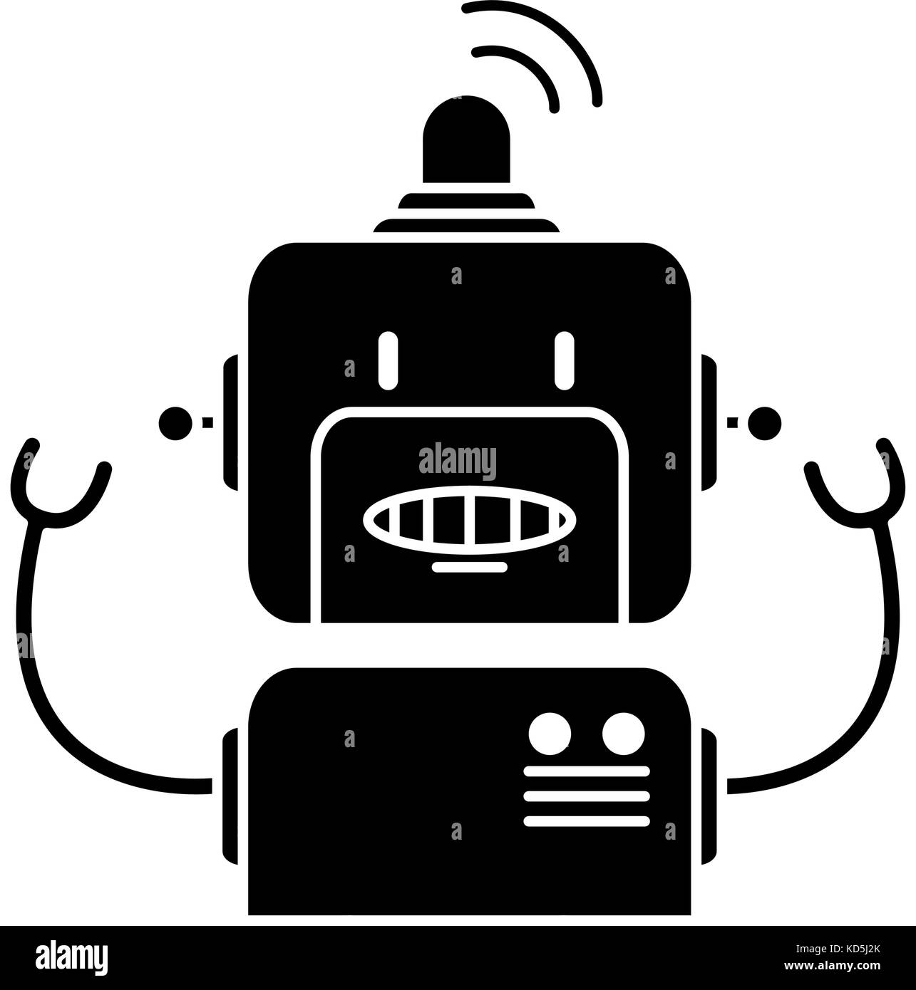 electronic robot character icon Stock Vector Image & Art - Alamy