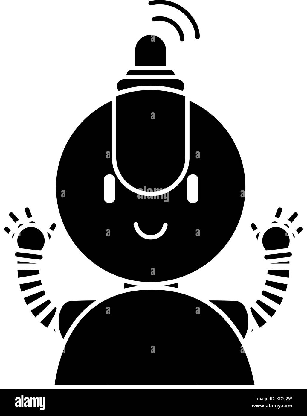 electronic robot character icon Stock Vector Image & Art - Alamy