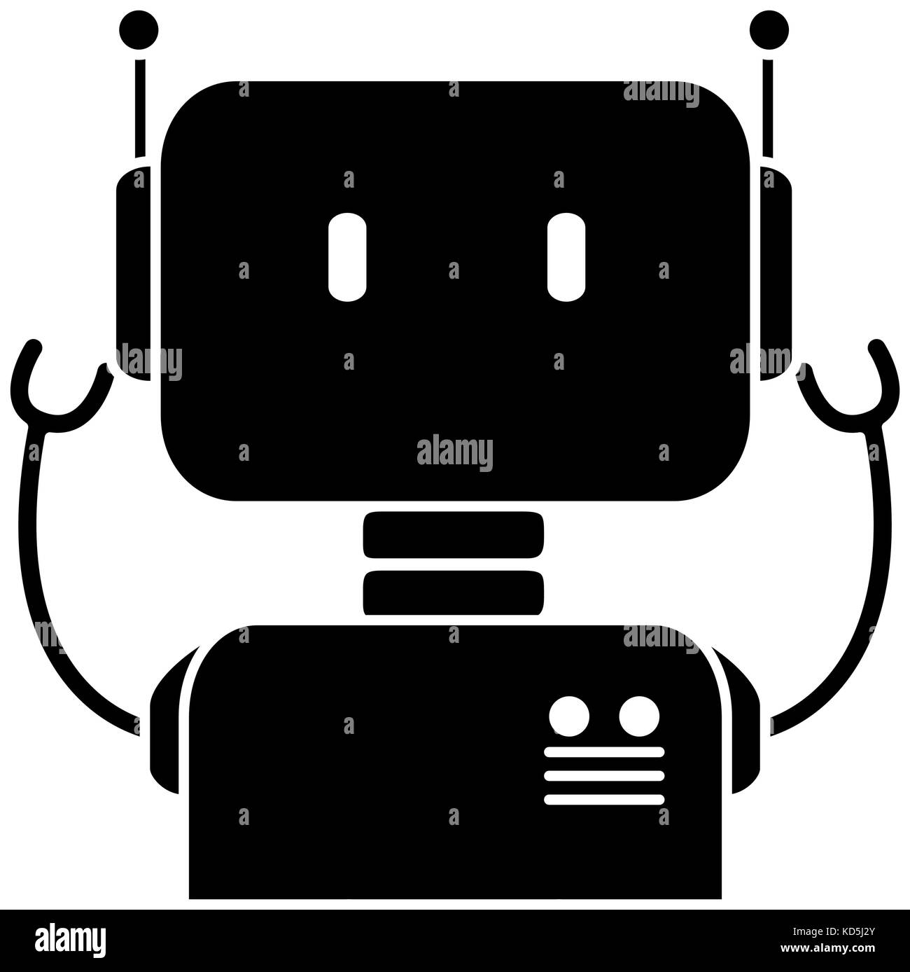 electronic robot character icon Stock Vector Image & Art - Alamy