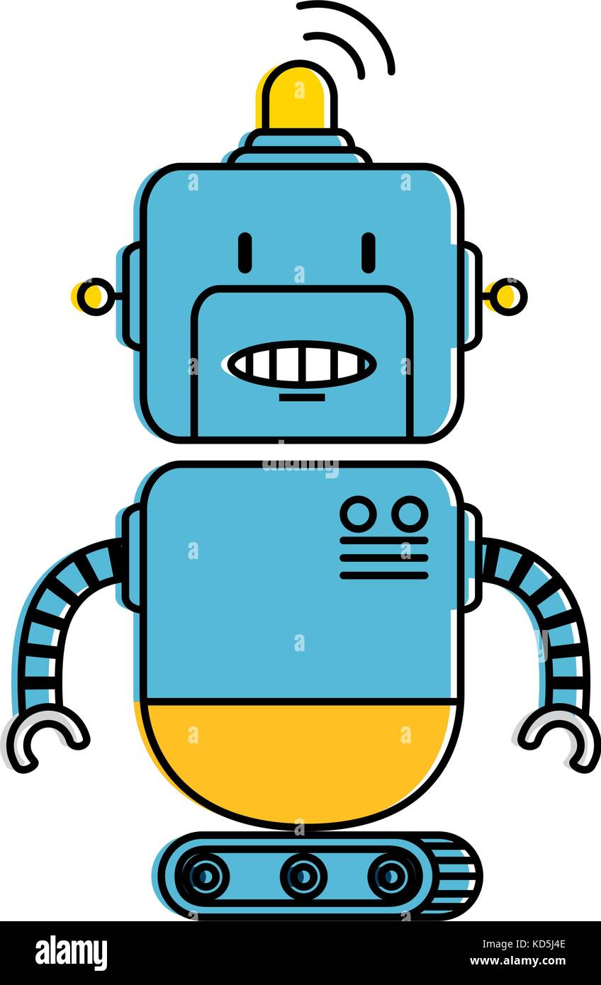 electronic robot with wheels Stock Vector Image & Art - Alamy