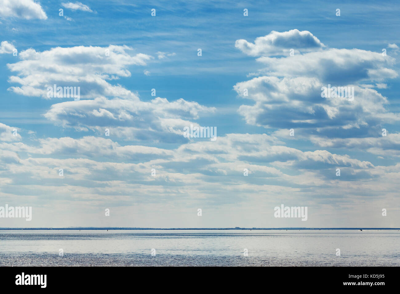 Sea and sky with clouds Stock Photo - Alamy