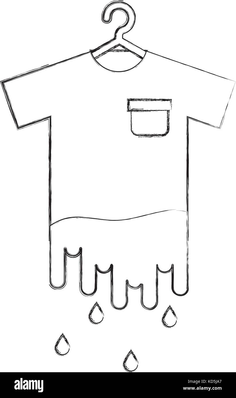 laundry garments hanging dripping icon Stock Vector Image & Art - Alamy
