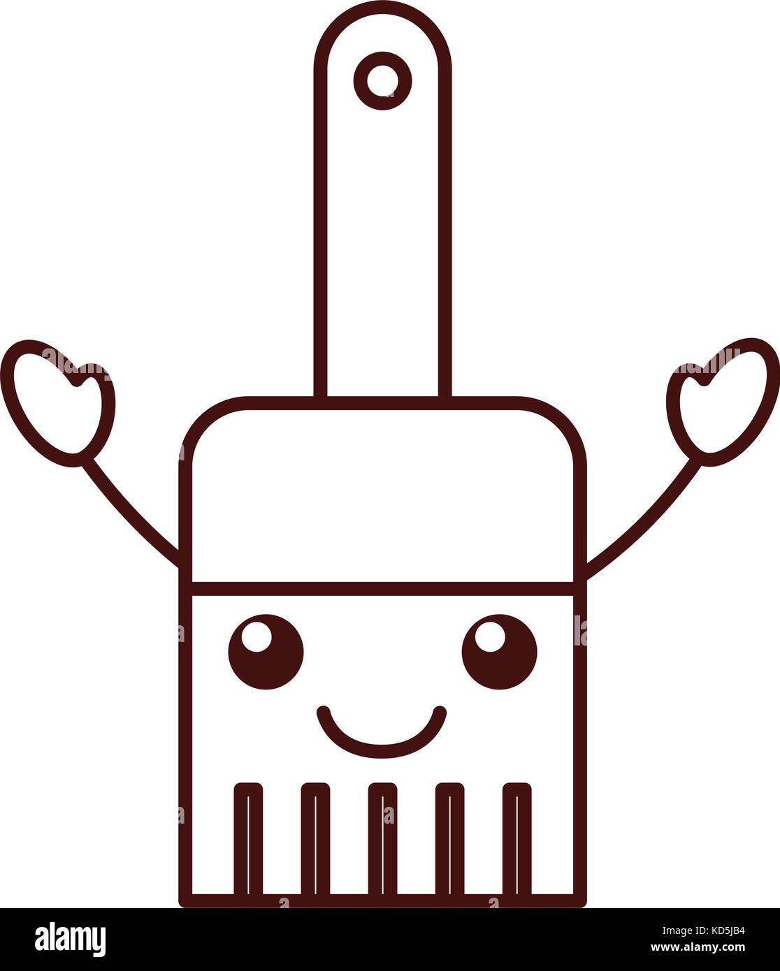 cartoon brush tool of design graphic paint Stock Vector Image & Art - Alamy