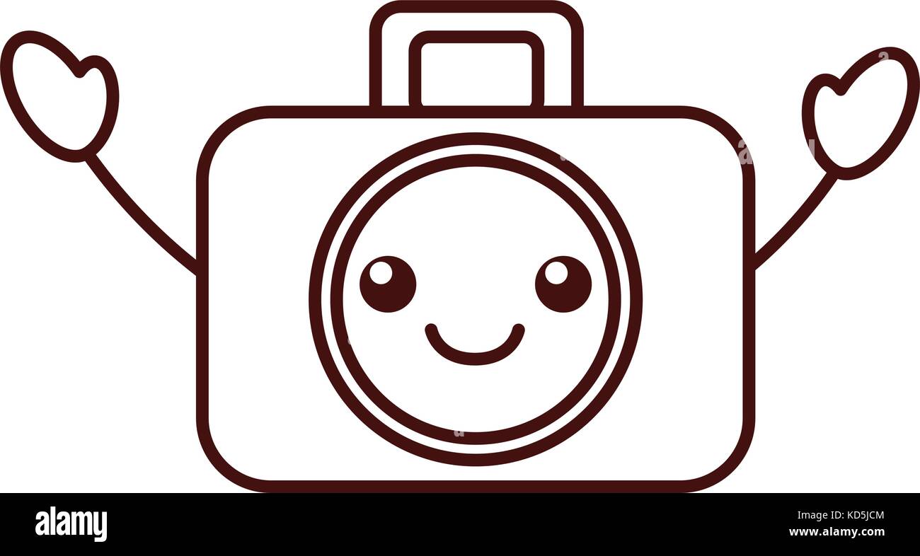 kawaii graphic design camera studio icon symbol cartoon Stock Vector ...