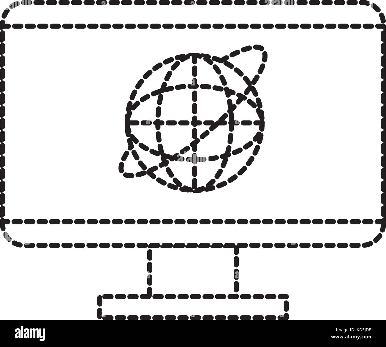 monitor screen world connection social media Stock Vector Image & Art ...