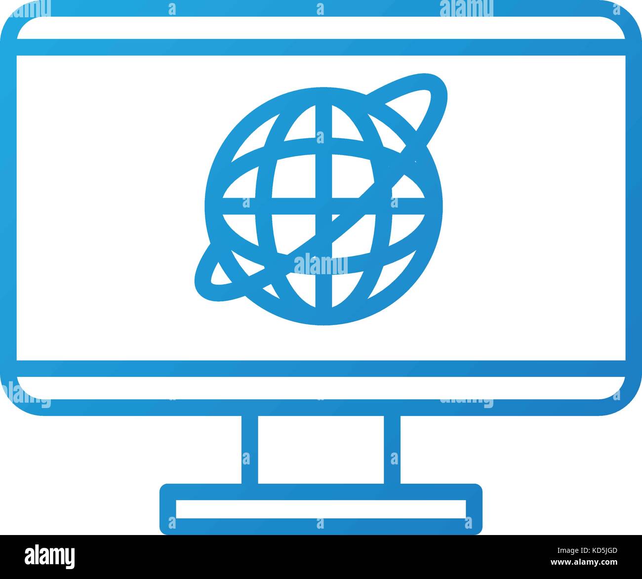 monitor screen world connection social media Stock Vector Image & Art ...
