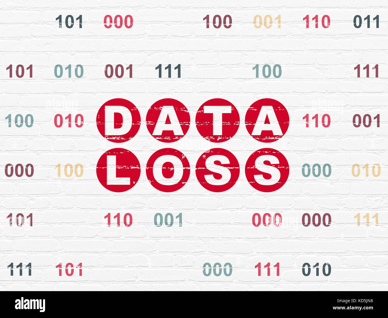 Information concept: Data Loss on wall background Stock Photo - Alamy