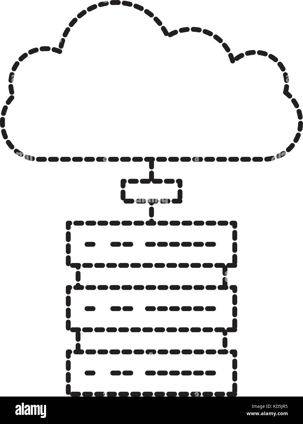 data base center server cloud computing connection storage Stock Vector ...