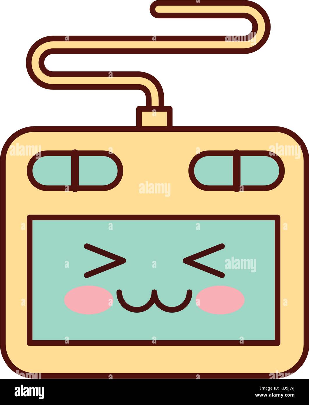 kawaii designer tablet pen digital cartoon Stock Vector Image & Art - Alamy