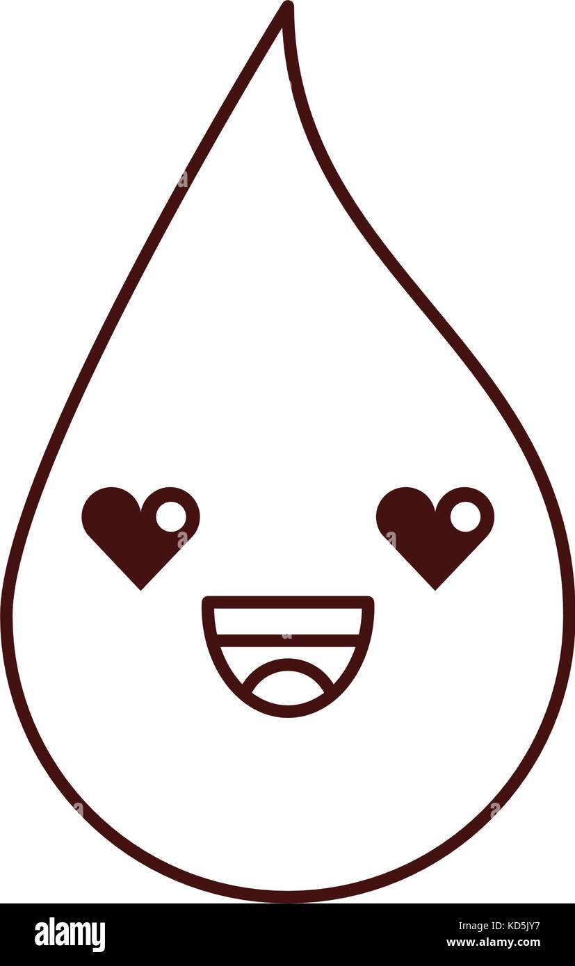 kawaii drop graphic design printing color cartoon Stock Vector Image ...