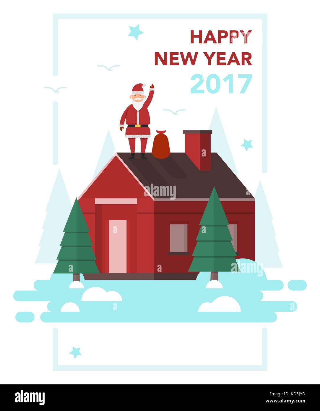 Santa claus reindeer on roof hi-res stock photography and images - Alamy