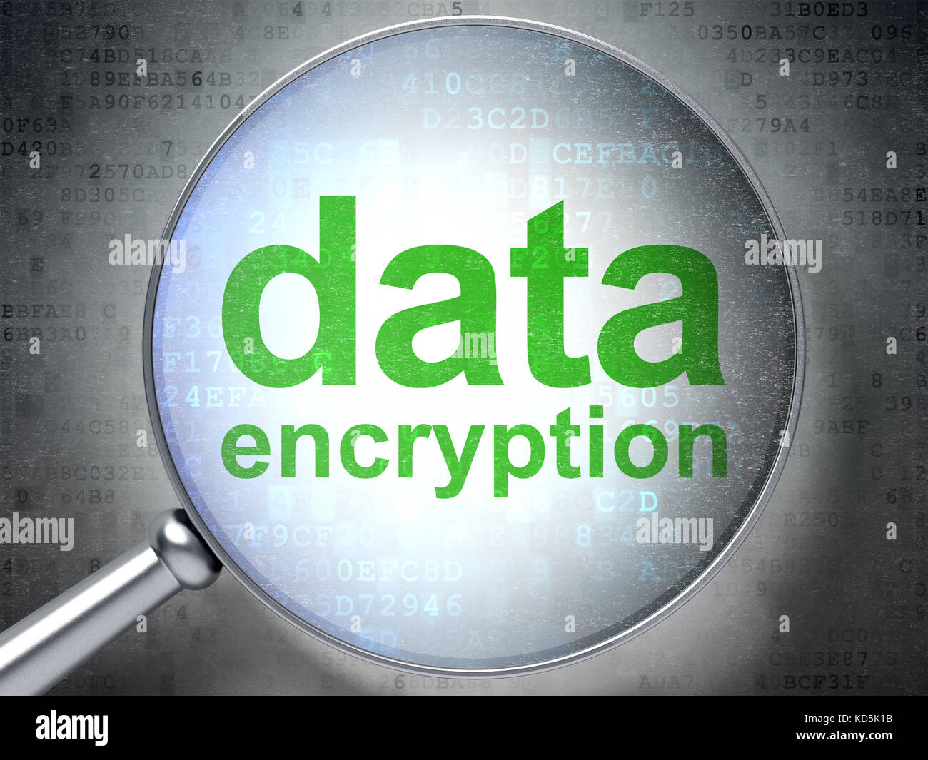 Privacy concept: Data Encryption with optical glass Stock Photo - Alamy