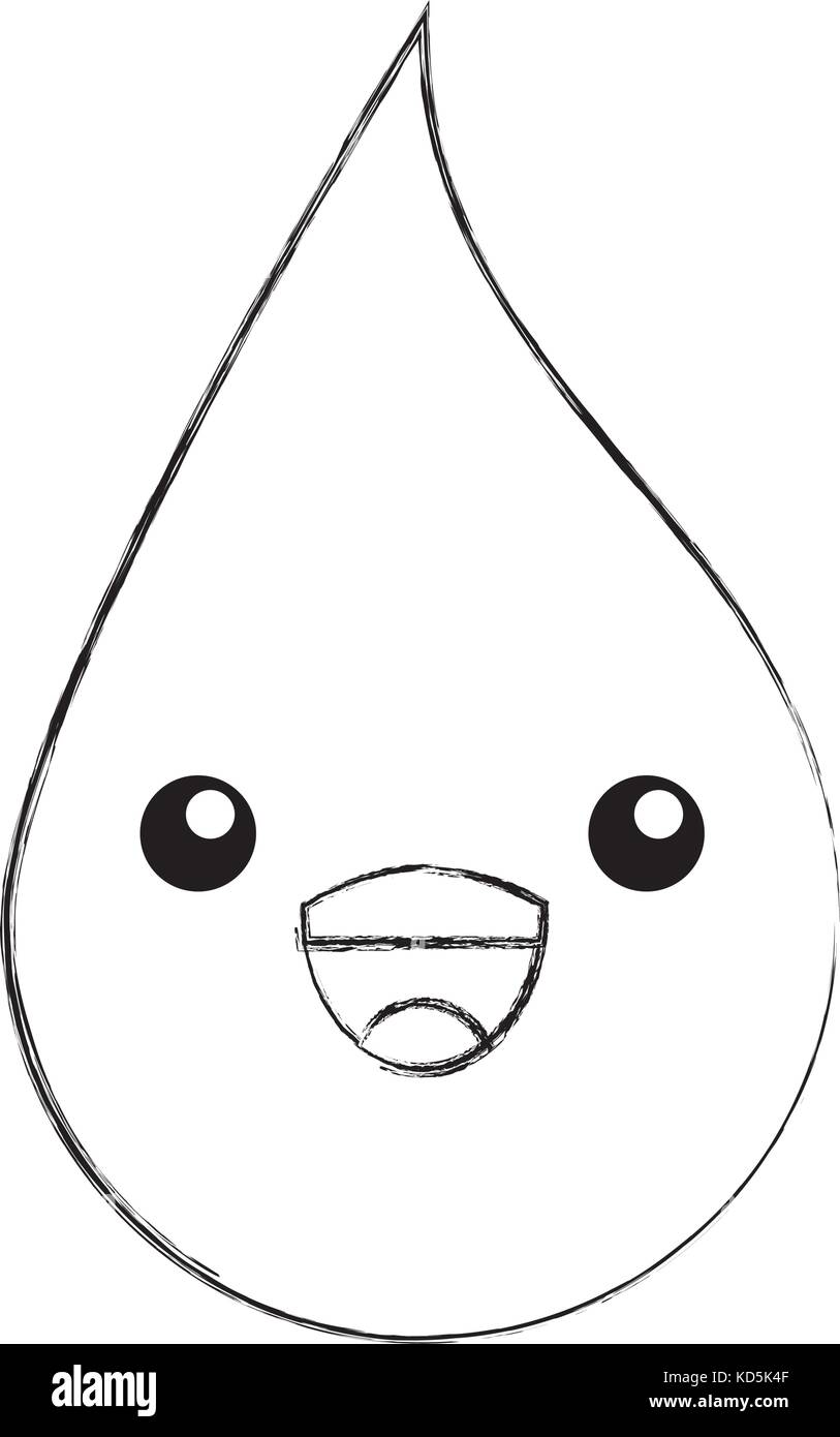 kawaii drop graphic design printing color cartoon Stock Vector Image ...