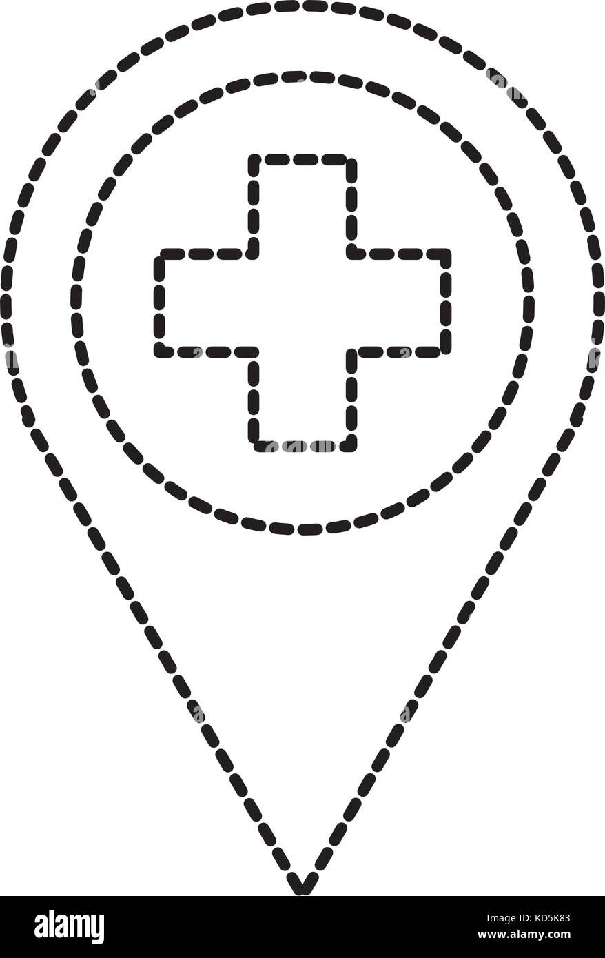 Map pin symbol ambulance icon hi-res stock photography and images - Alamy