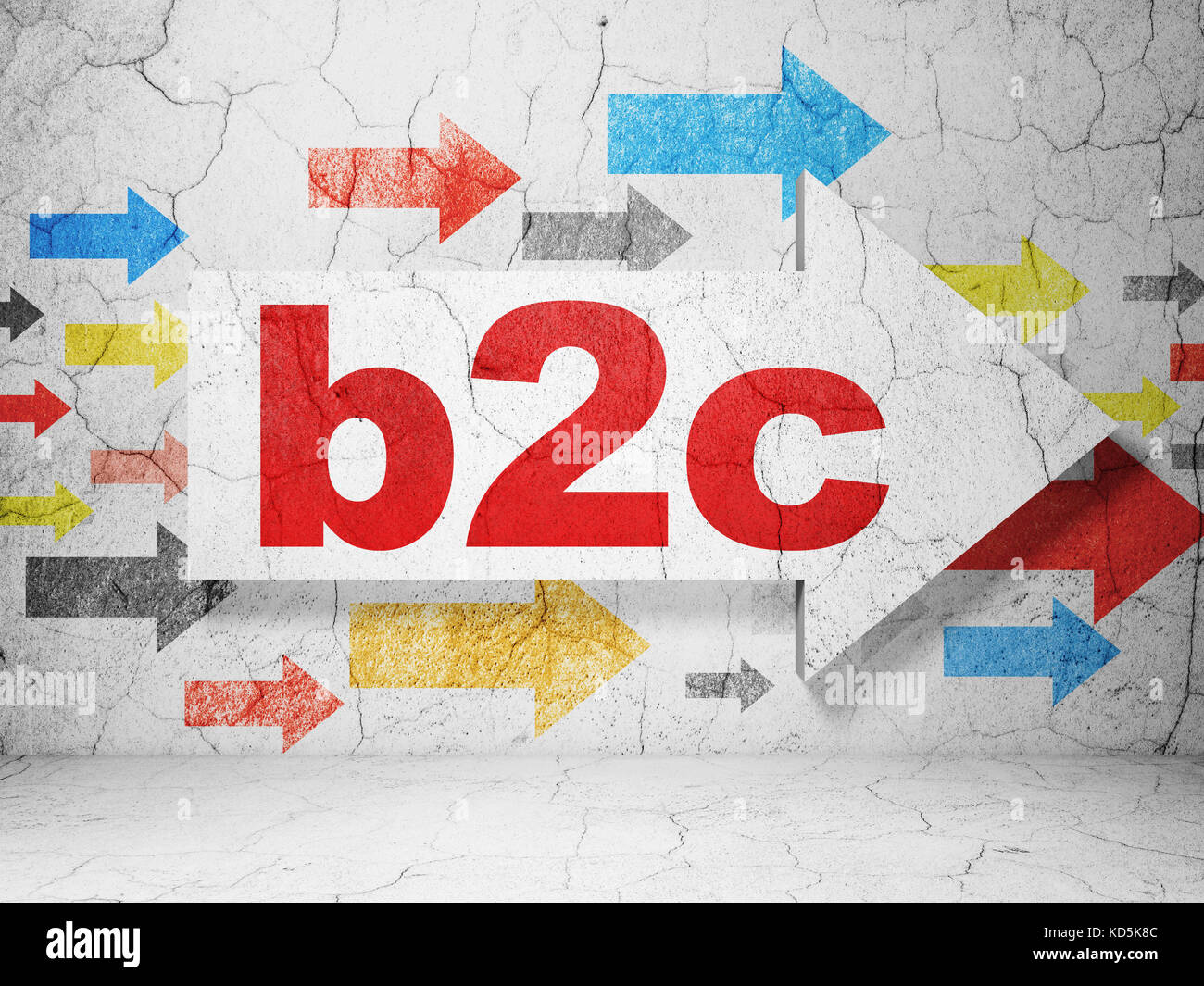 Finance concept: arrow with B2c on grunge wall background Stock Photo - Alamy
