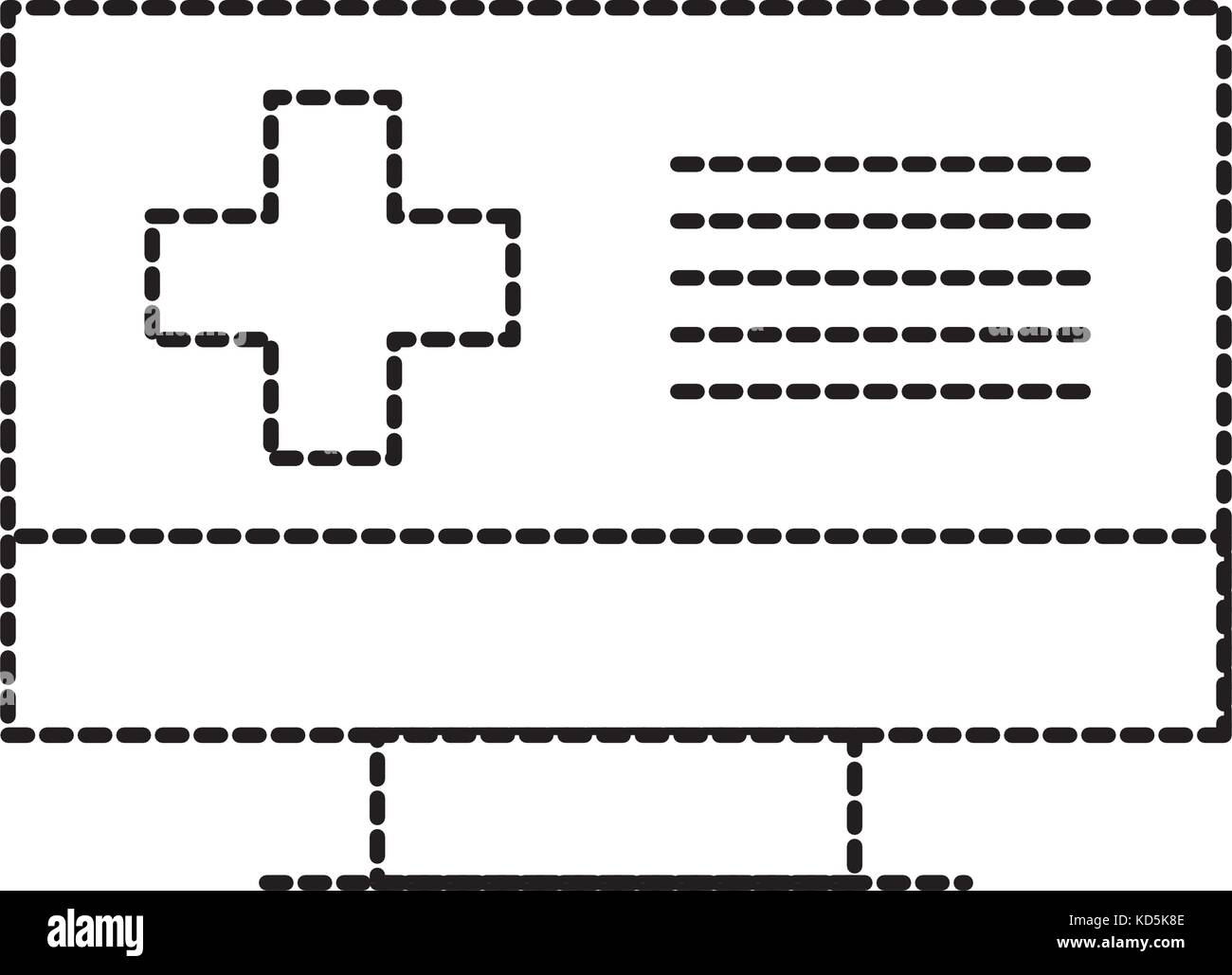 screen computer cross medical online support digital Stock Vector Image ...