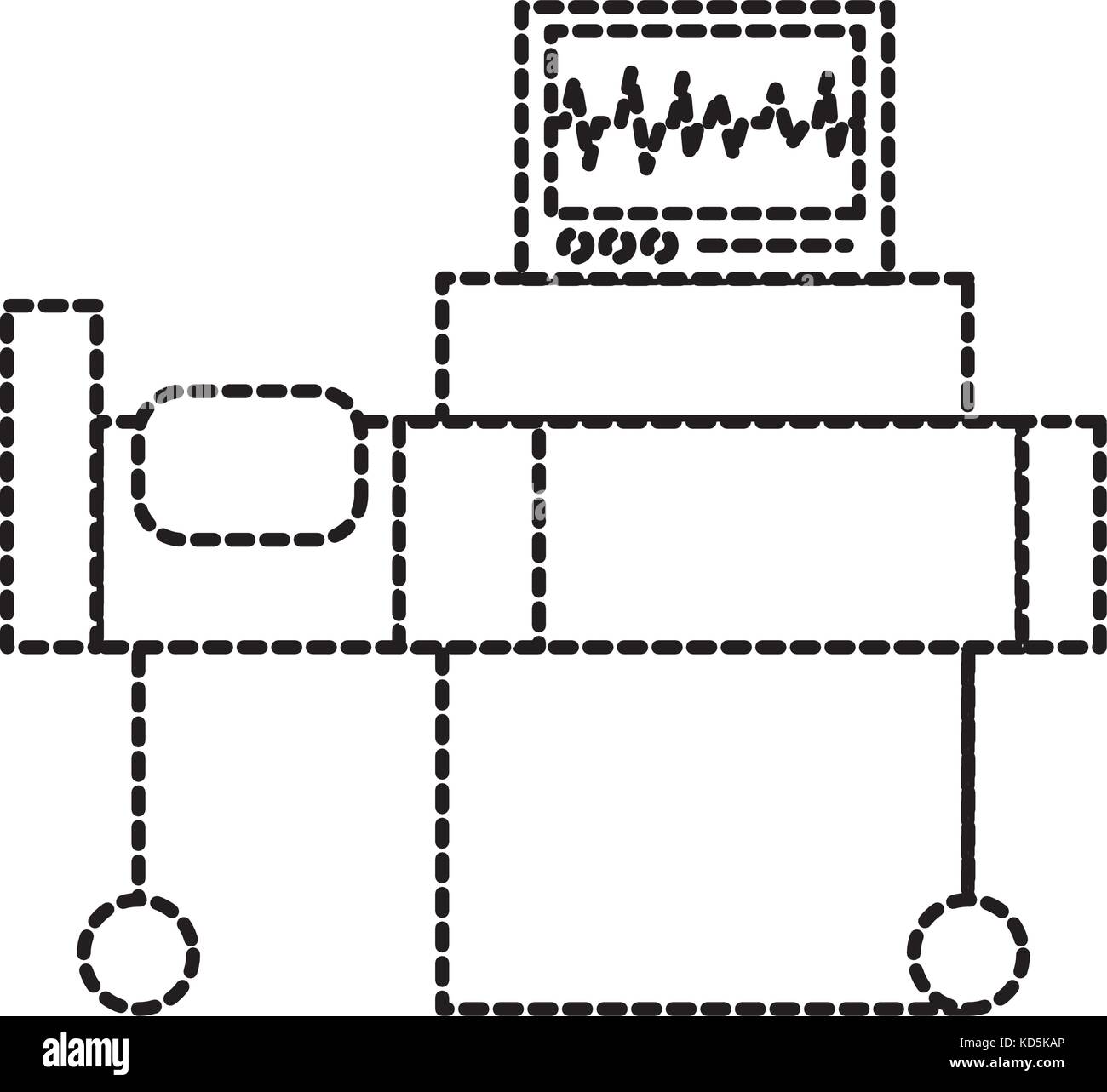 Hospital bed heart monitor Stock Vector Images - Alamy