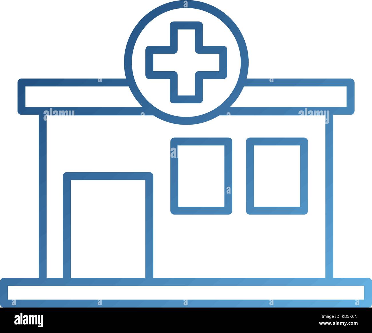 hospital building medical center front view icon Stock Vector Image ...