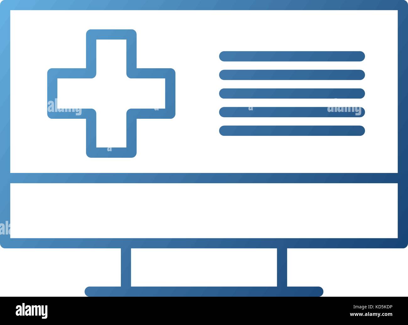 screen computer cross medical online support digital Stock Vector Image ...