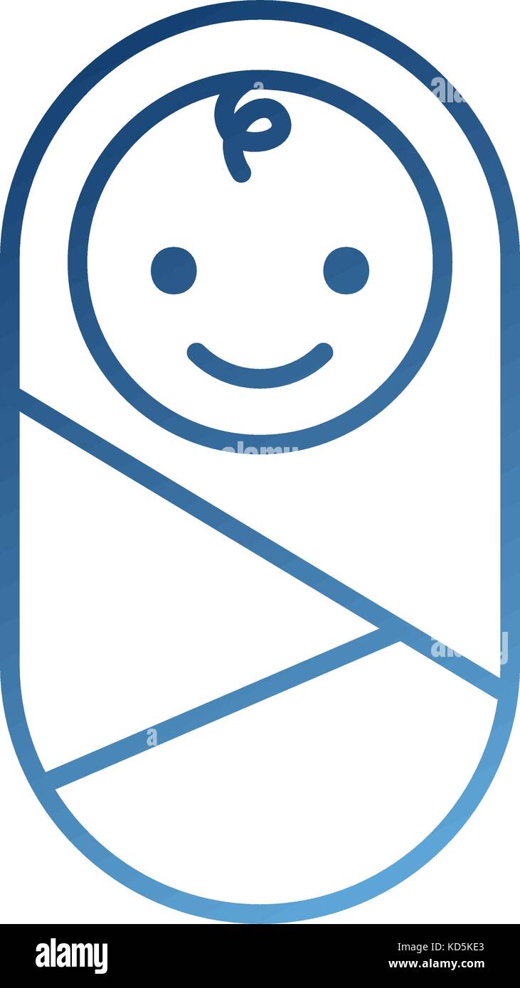 Baby wrapped in blanket Stock Vector Images - Alamy