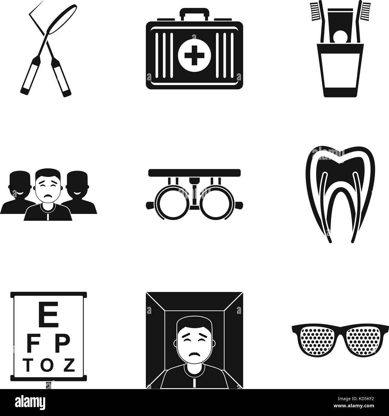 Elderly eye doctor Stock Vector Images - Alamy